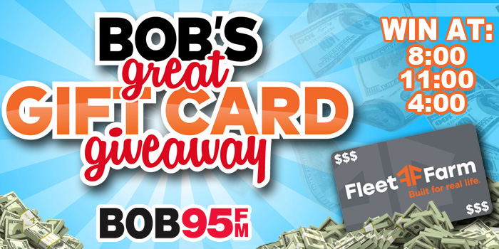 Great Gift Card Giveaway 2021 | Bob 95 FM
